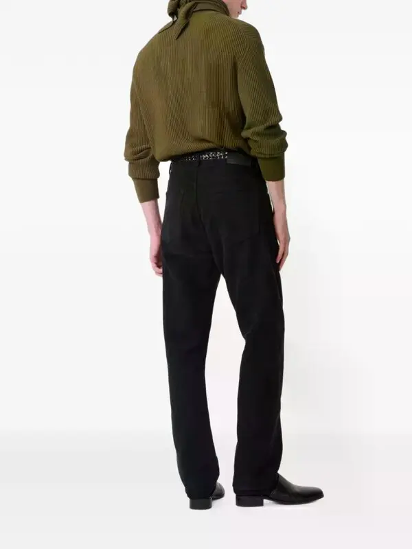 Studio Nicholson Oran Ribbed-knit High-neck Cardigan - Green