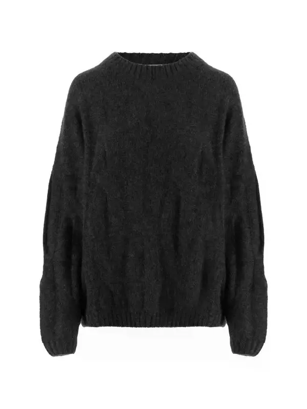 ALLUDE Ribbed-trim Crew-neck Sweater
