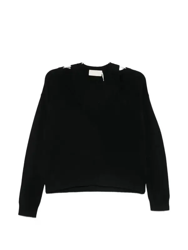 I BLUES Cut-out Layered-effect Top