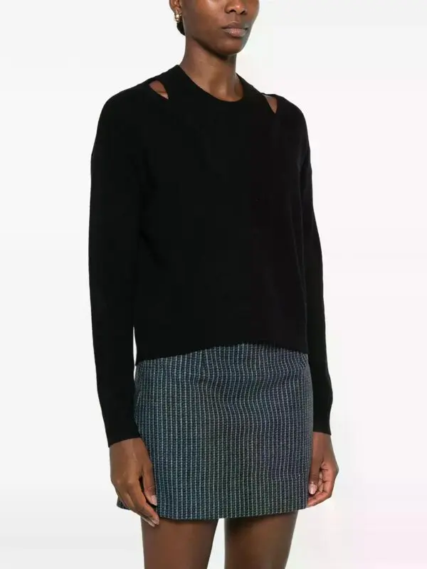 I BLUES Cut-out Layered-effect Top