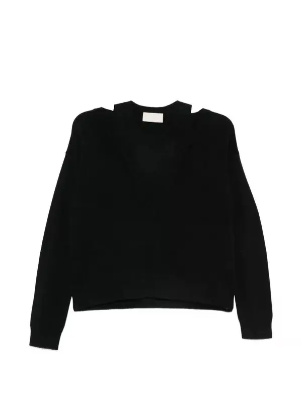 I BLUES Cut-out Layered-effect Top