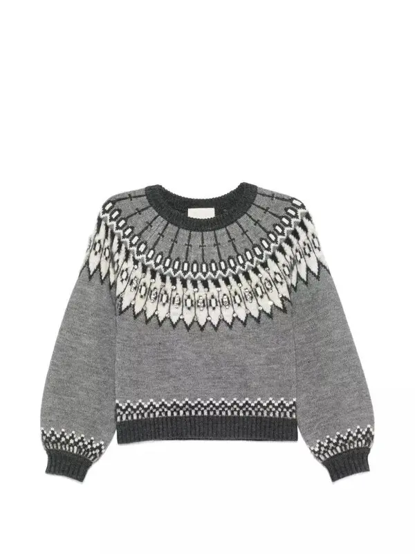 I BLUES Crystal-embellished Fair Isle Sweater