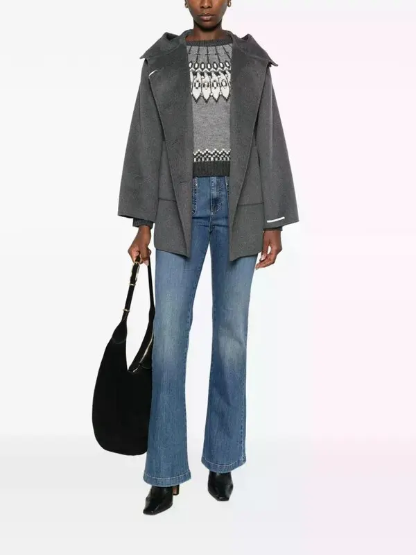 I BLUES Crystal-embellished Fair Isle Sweater