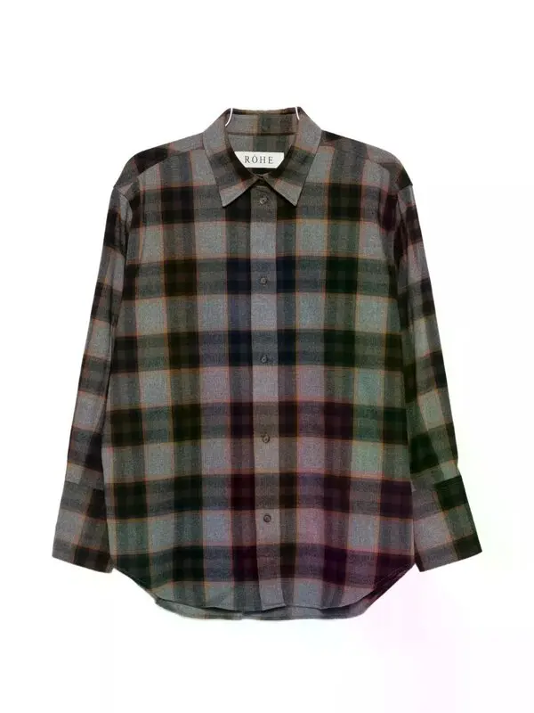 RÓHE Check-print Buttoned Shirt