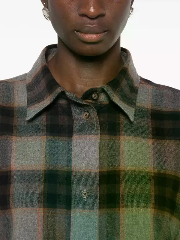RÓHE Check-print Buttoned Shirt