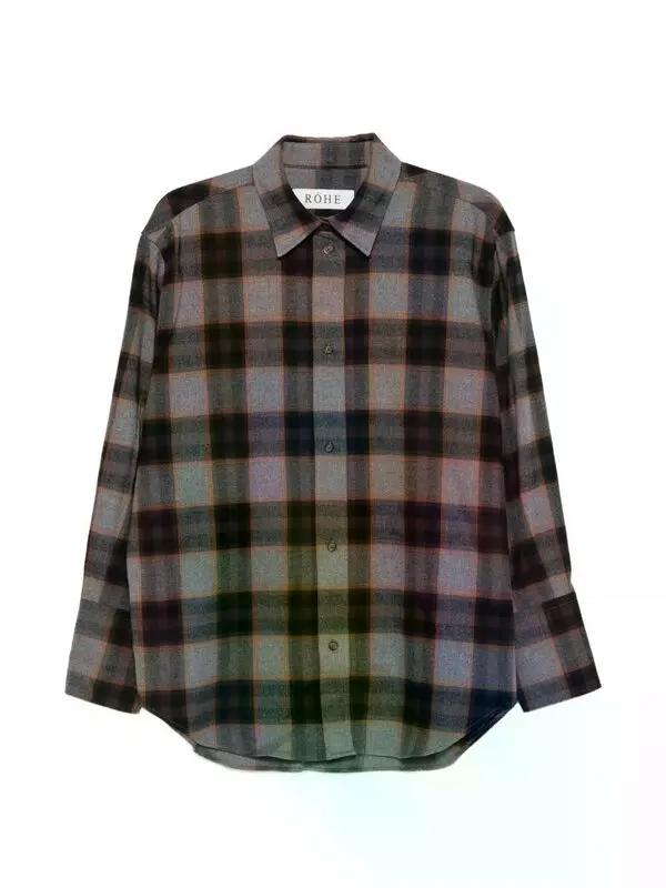 RÓHE Check-print Buttoned Shirt