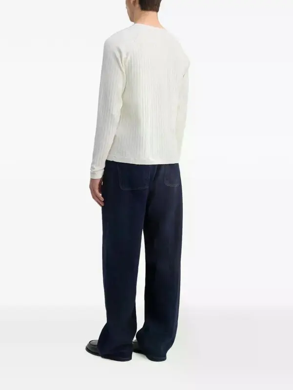 ANOTHER ASPECT Another T-shirt 4.0 Ribbed-knit Raglan-sleeve