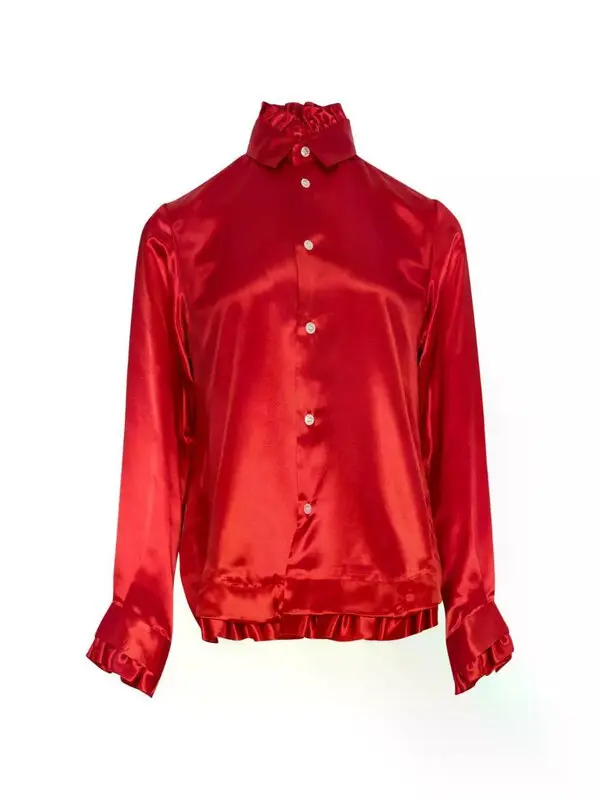 Noir Kei Ninomiya Ruffled Satin Blouse