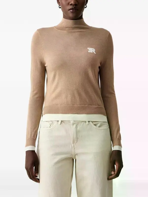 ERMANNO FIRENZE Logo-patch Pullover Sweater