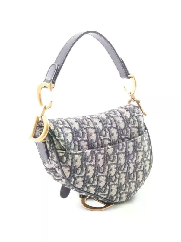Dior Oblique Monogram Mini Saddle Handbag - Blue
