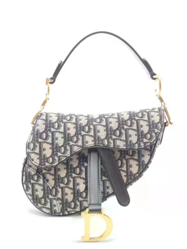 Dior Oblique Monogram Mini Saddle Handbag - Blue