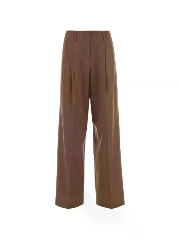 GOLDEN GOOSE Virgin Wool Wide-leg Pleated Trousers