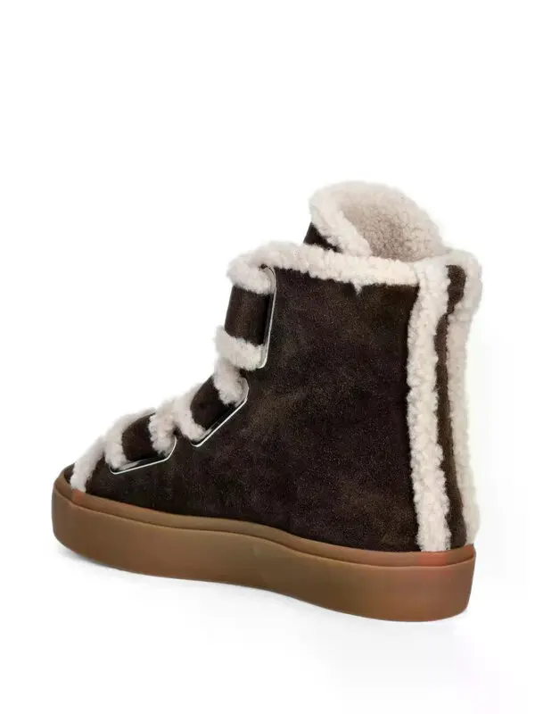 Inuikii Shearling-trim Touch-strap Sneakers