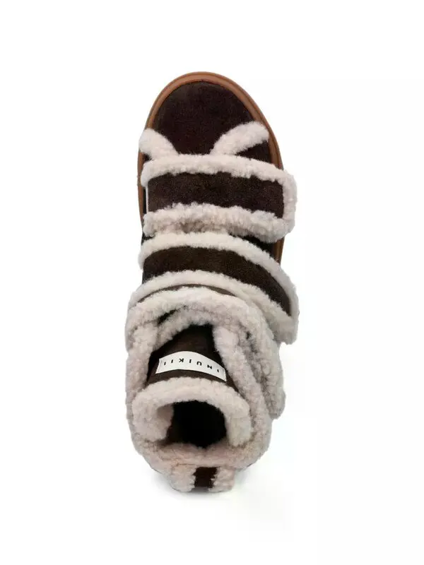 Inuikii Shearling-trim Touch-strap Sneakers