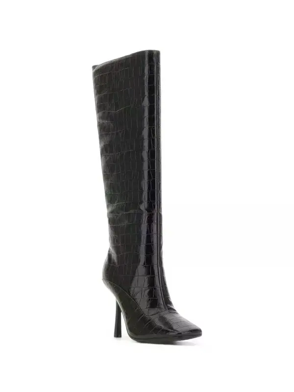 TWENTY FOURHAITCH Veoma Crocodile-effect Square-toe Boots