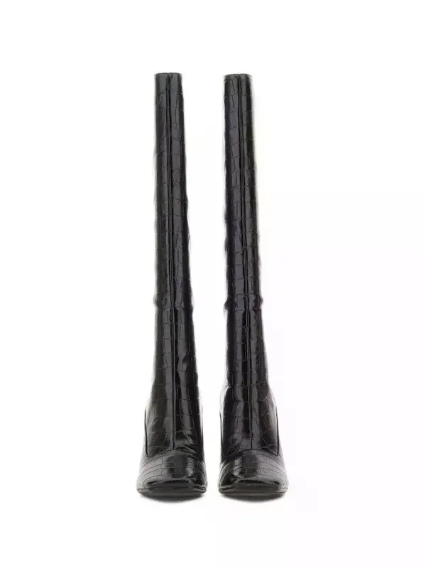 TWENTY FOURHAITCH Veoma Crocodile-effect Square-toe Boots