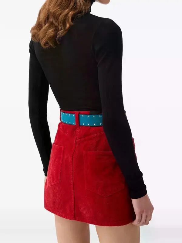 Versace Embroidered-logo Wool Knit Turtleneck Sweater