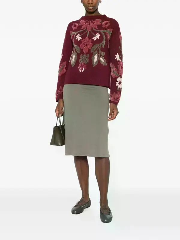 I BLUES Floral-intarsia Sweater