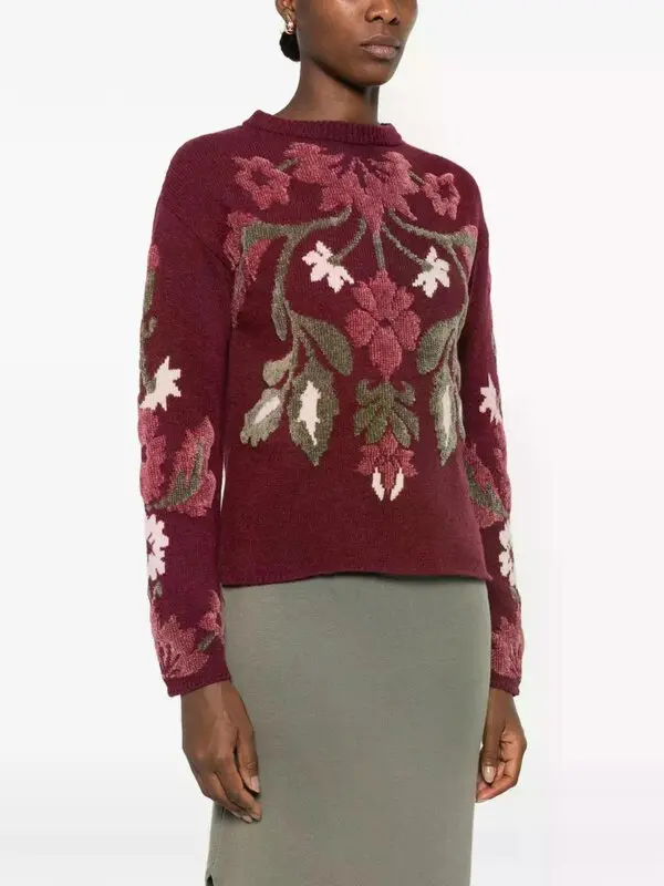 I BLUES Floral-intarsia Sweater
