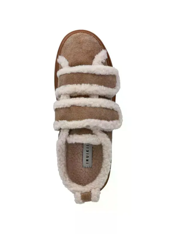 Inuikii Shearling-trim Touch-strap Sneakers