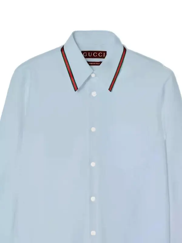 Gucci Oxford Cotton Shirt With Web