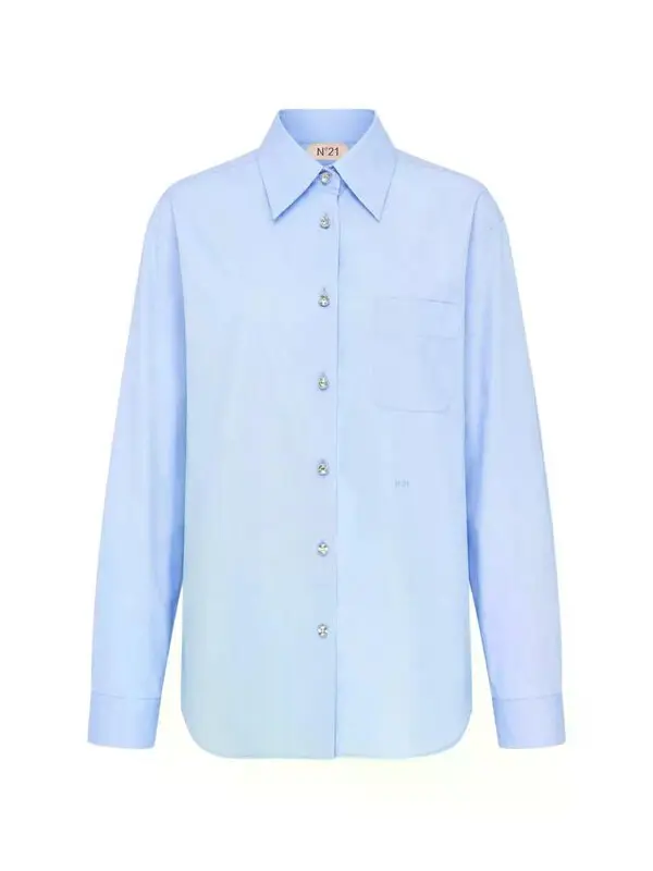 N°21 Crystal-button Poplin Shirt