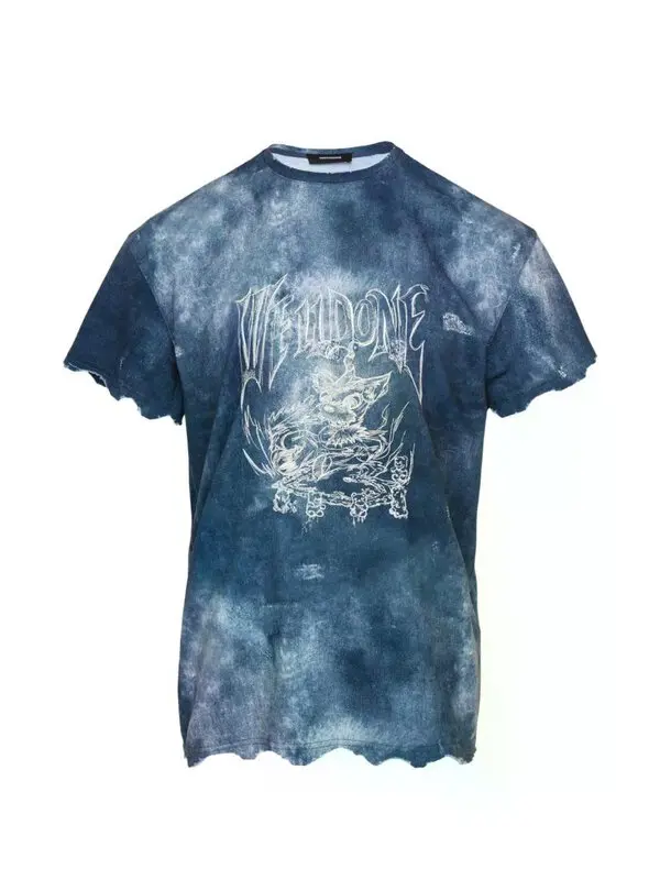 We11Done Trompe L'oeil Distressed Graphic-print T-shirt