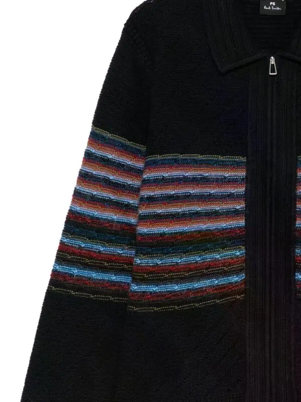 Paul Smith Graphic-print Zip-up Cardigan
