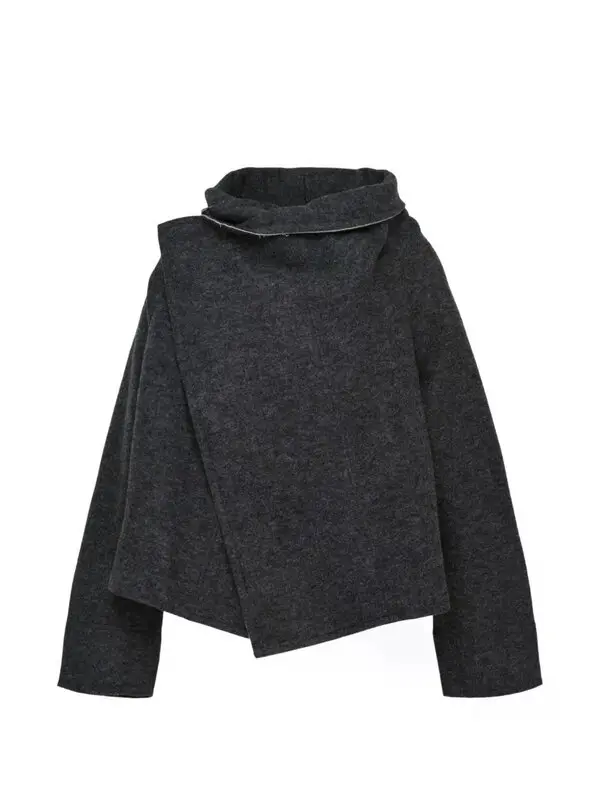 Y’s Asymmetric-front High-neck Jacket