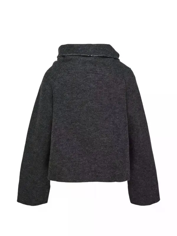 Y’s Asymmetric-front High-neck Jacket