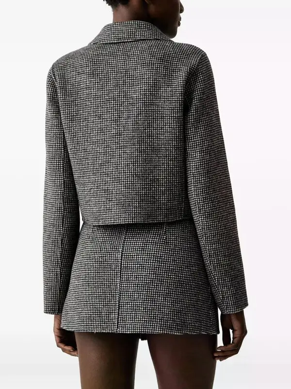 ERMANNO FIRENZE Houndstooth-pattern Cropped Jacket