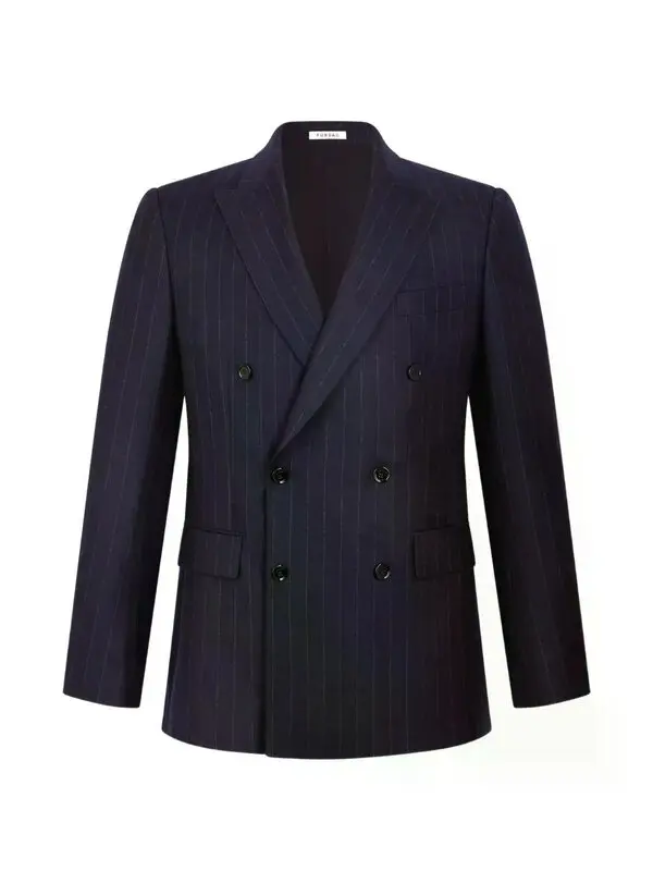 FURSAC Pinstriped Double-breasted Blazer