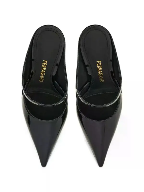 FERRAGAMO Graphic Wedge Mules