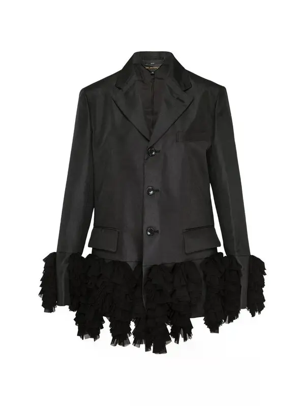 Comme Des Garçons Ruffled-hem Tailored Blazer