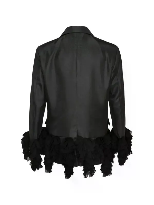 Comme Des Garçons Ruffled-hem Tailored Blazer