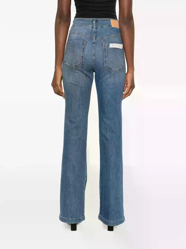 I BLUES Patch-pocket Flared Jeans