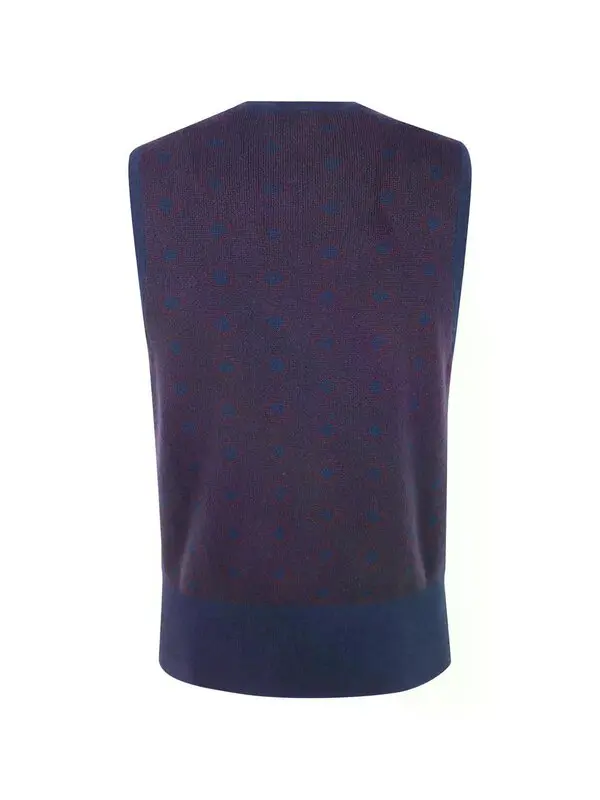 Emporio Armani Diamond-pattern Wool Vest