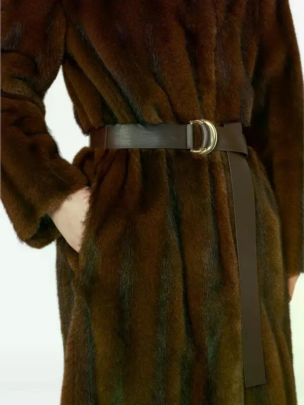 Max Mara Fluffy-textured Long Coat
