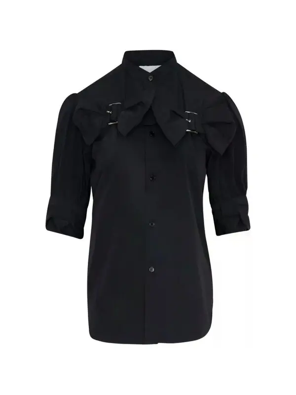 Noir Kei Ninomiya Bow Buckle-embellished Blouse