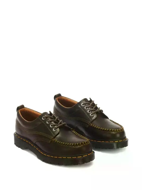 Dr. Martens Lowell Whipstitch-detail Moc Toe Shoes - Brown