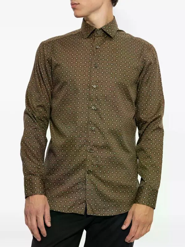 Etro Geometric-print Cotton Shirt