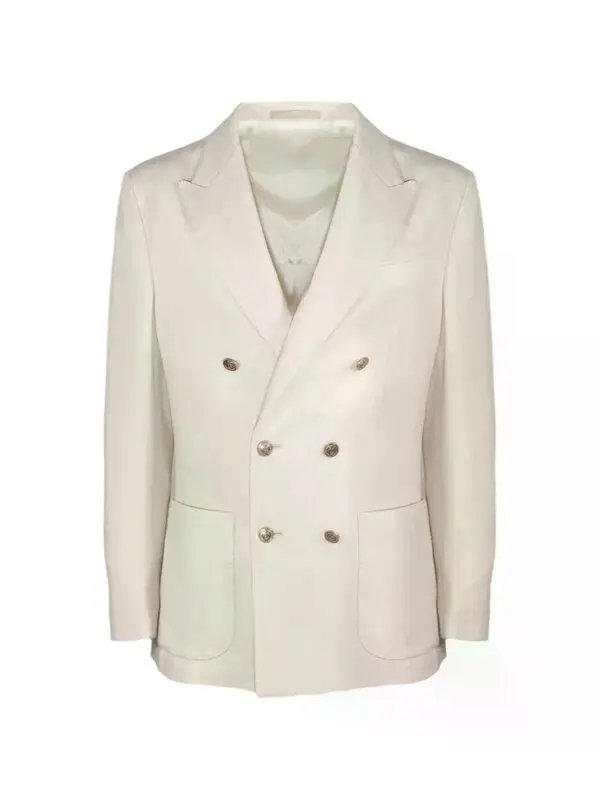 Eleventy Double-breasted Peak-lapel Blazer