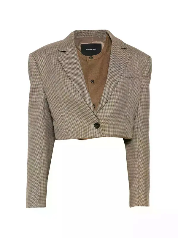 PUSHBUTTON Checked Hybrid Blazer