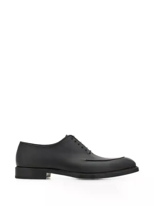 FERRAGAMO Leather Oxford Shoe With Raised Stitching