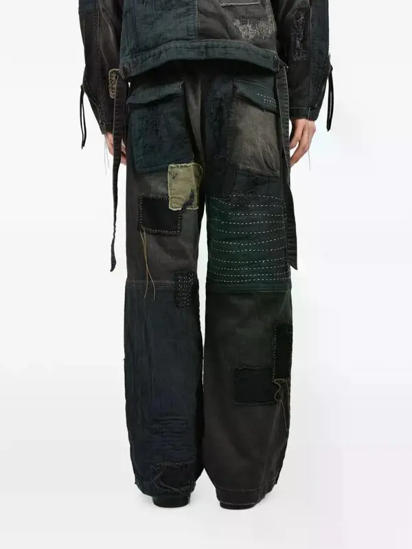 D HYGEN Crust Damage Repair Patchwork Wide-leg Jeans