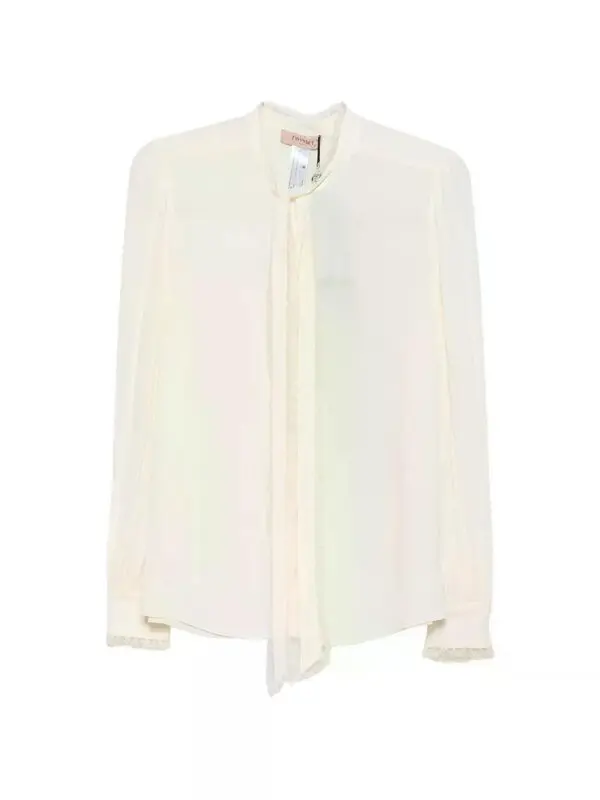 TWINSET Lace-trim Pussy-bow Blouse