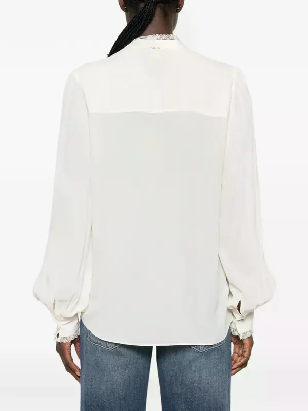 TWINSET Lace-trim Pussy-bow Blouse