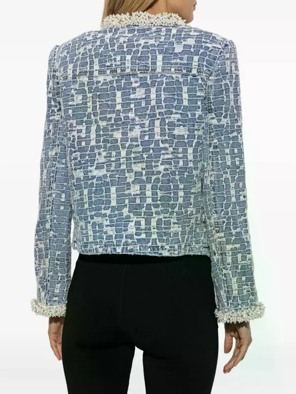 SELF-PORTRAIT Textured Denim Jacket
