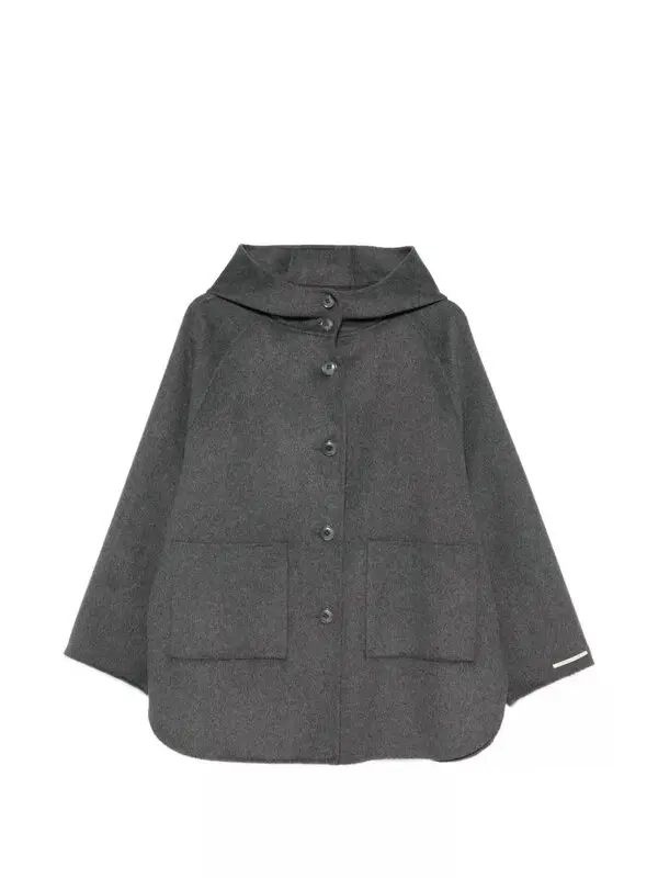 I BLUES Hooded Button-up Jacket