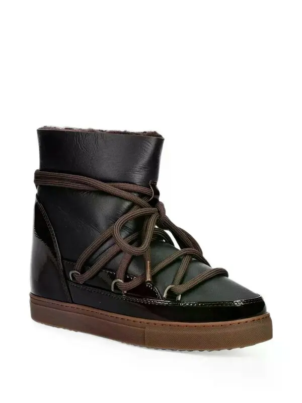Inuikii Patent-leather Lace-up Boots